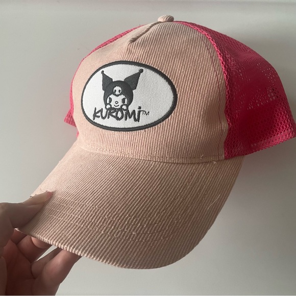 Sanrio | Accessories | Sanrio Kuromi Pink And Cream Trucker Hat | Poshmark
